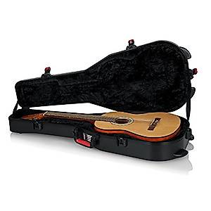Gator Cases Molded Flight Case for Classical Style Acoustic Guitars with TSA Approved Locking Latch; (GTSA-GTRCLASS)