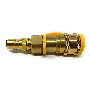 MI MADOL IMPORTS, LLC MADOL 3/8" Natural Gas Quick Connect Fitting [910-583] LP Gas Propane Hose Quick Disconnect Kit, 100% Solid Brass