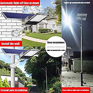 XLB-TYNFD New Solar Street Lights 2000W LED Solar Powered Street Light Commercial Outdoor Light Dusk to Dawn Solar Light with Remote IP67 Waterproof Super Bright for Parking Lot, Pathway, Street