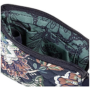 Vera Bradley Women's Women's Cotton Coin Purse, Java Navy Camo - Recycled Cotton, One Size