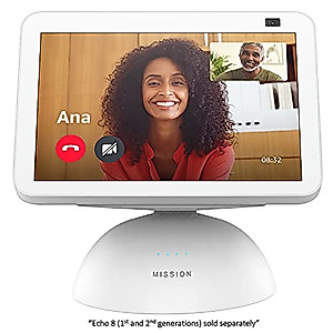 Made for Amazon Battery Base in White, for Echo Show 8 (1st and 2nd Generations)