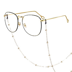 Aylifu Eyeglasses Chain Connector, 40 Pieces Adjustable Eyeglasses Chain Ends Rubber Strap Holder Chain Loops for Eyeglass Sunglasses Chain, 4 Colors