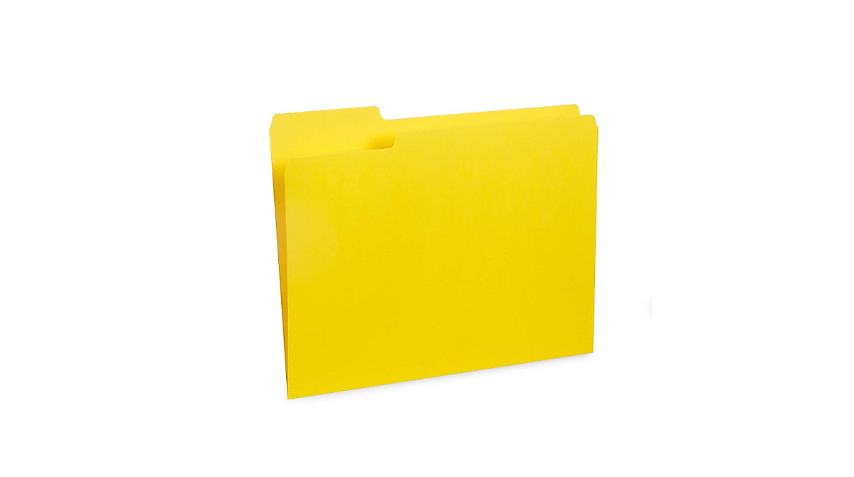 Yellow File Folders - Organize with Ease | 100 Pack