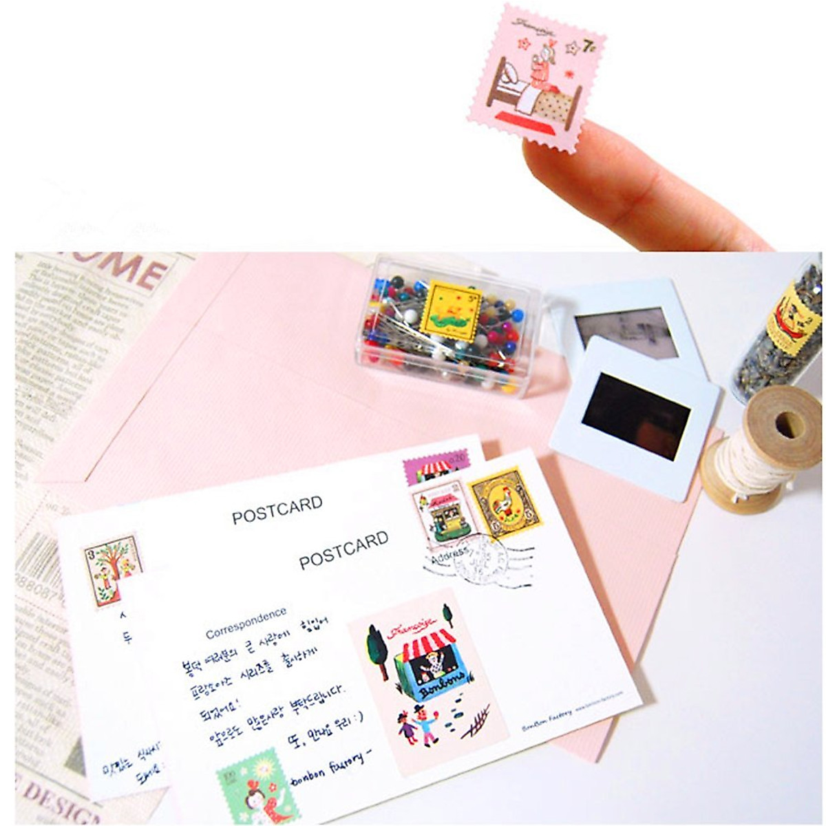 ALIMITOPIA Adhesive Sticker,12 Sheets(240pcs) Stamp Shape DIY Decorative Paper Paster Ornament Mark