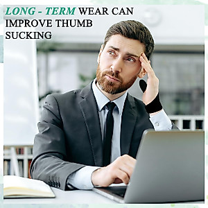 2 Pairs Adult Thumb Sucking Guard Gloves Finger Gloves for Finger Sucking Stop Nail Biting Prevention Skin Picking Thumb Sucking and Hair Pulling