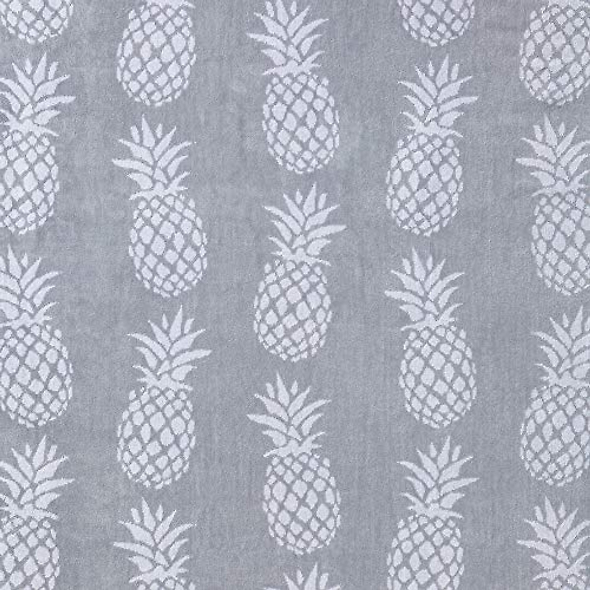 Great Bay Home Large Beach Towel Set of 2 - Pineapple and Striped Beach Towels for Adults and Velour Pool Towels 100% Cotton - Lightweight Quick Dry Beach Towel Pack - Beach Towel for Travel