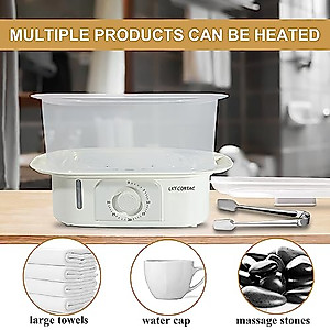 LKT COBTAC Towel Steamer,Portable Hot Towel Steamer,Small Towel Steamer with Quickly Heating in 10 Mins,Towel Steamer with Auto Off Timer,Large Capacity Towel Steamers