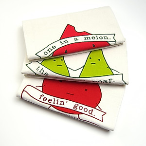 Perfect Pear Funny Valentine Gift Screen Printed Organic Cotton Kitchen Tea Towel BFF