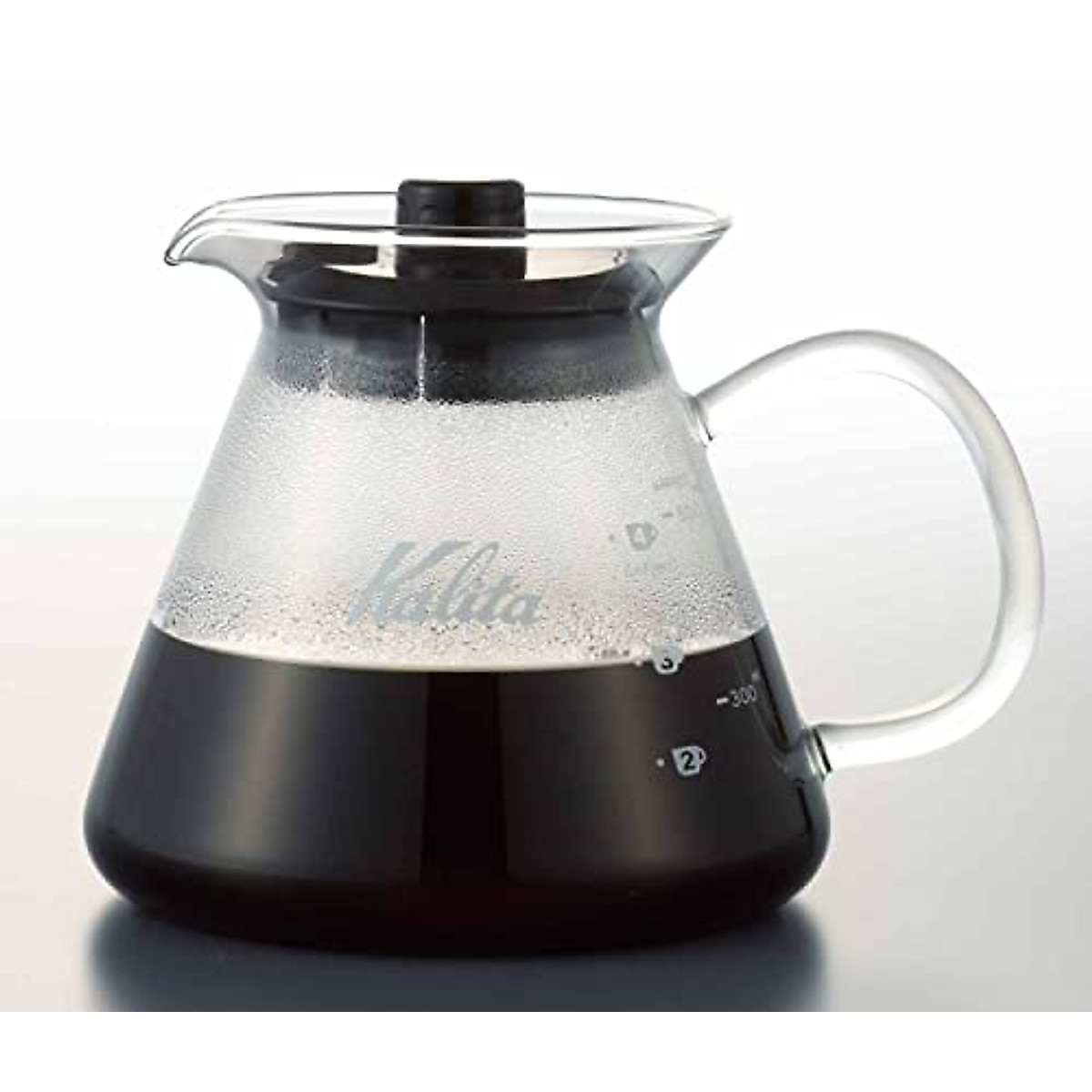 Kalita (Carita) Coffee Server I Pour Over Carafe I 500ml (17oz) I Pot Fits Kalita Drippers I Heat Resistant Glass I Made in Japan I, Single Cup, Clear