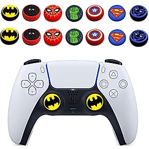 14Pcs Analog Thumb Grip Stick Cover, Wireless Controllers Game Remote Joystick Cap, Non-Slip Silicone Handle Protection Cover for PS5/PS4/Xbox one/360/N Switch PRO