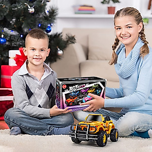 Remote Control Car, 1:20 Scale Off Road Rc Truck Racing Car Toy for Boys 4-7 8-12 Remote Control Truck with Led Headlights Monster Truck Toys Birthday Gift for Kids Ages 3-5, Yellow Dinosaur
