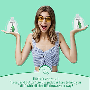 JaGely Inspirational Positive Cucumber Pickle Keychain Emotional Support Pickle Employee Appreciation Gift Bulk Cards Bags(50 Sets)