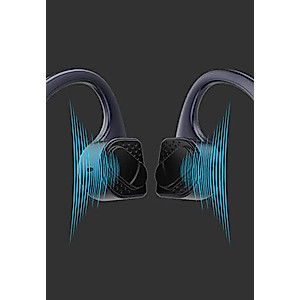 RISTARWH Wireless Bone Conduction Headphones, Open Ear Sports Bluetooth Headset with Mic, IPX5 Waterproof Earbuds Up to 8 Hours Playtime for Running Cycling Workouts (Blue)