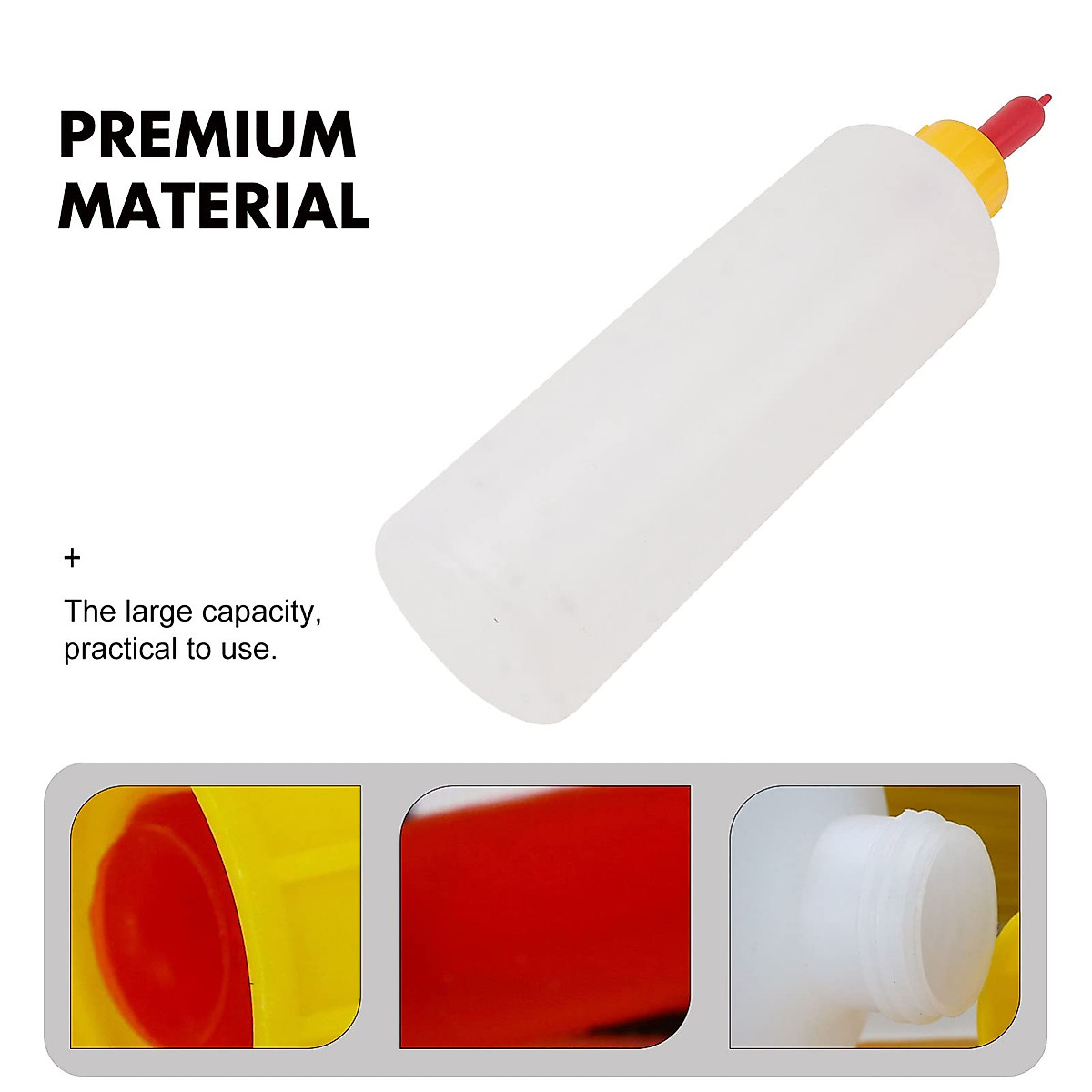 Yardwe 5 Sets Calf Lamb Milk Feeder 400ml Sheep Goat Cattle Bottle Livestock Feeding Bottle Bucket Pot Rearing Drinker Feeding Supplies