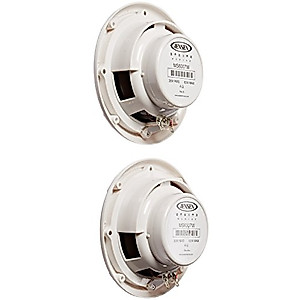 Jensen MS6007WR 6.5” Coaxial Marine Speakers, 60 Watts, White, Sold as Pair