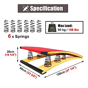 ZIMGOD Vault Gymnastics Springboard with 6 Springs, Heavy Duty Vault Spring Board, Beginning Gymnasts Sport Equipment for Vaulting/Training/Fitness