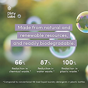 Dirty Labs | Hand Wash and Delicates | Scent Free | 32 Loads (8.6 fl oz) | Bio Enzyme Liquid Laundry Detergent | For Fine Silks, Wools, Handwash Garments | Hyper-Concentrated | Non Toxic, Biodegradable | Stain & Odor Removal