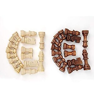 Child Chess Set, Mini Wooden Consul Chess Pieces Chess Pieces Casual Toy for Children
