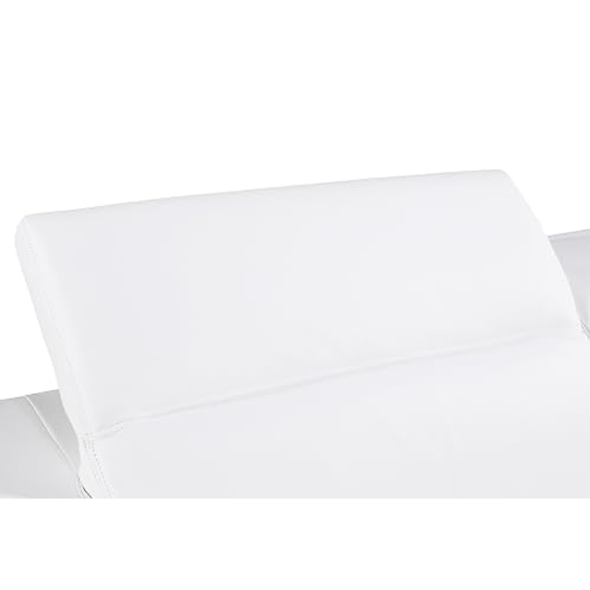 Blackjack Furniture Milo 89" Top-Grain Italian Leather Sofa, Contemporary Design Living Room Couch with Brazilian Wood Frame, Stainless Steel Legs & High-Density Foam Cushioning, White