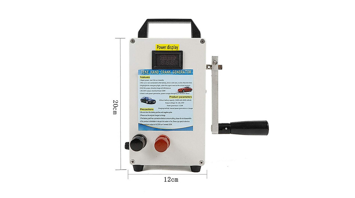 Portable Hand Crank Generator for Emergency Power