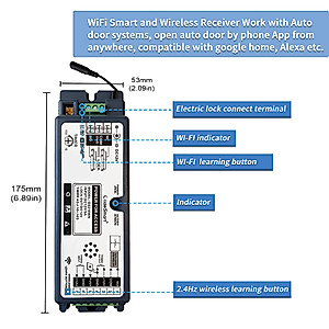 WiFi Access Control 400lb Holding Force Electic Magnetic Door Lock System Kit with Remote and Smartphone app Control, paired with WiFi Access Control Motion Sensor