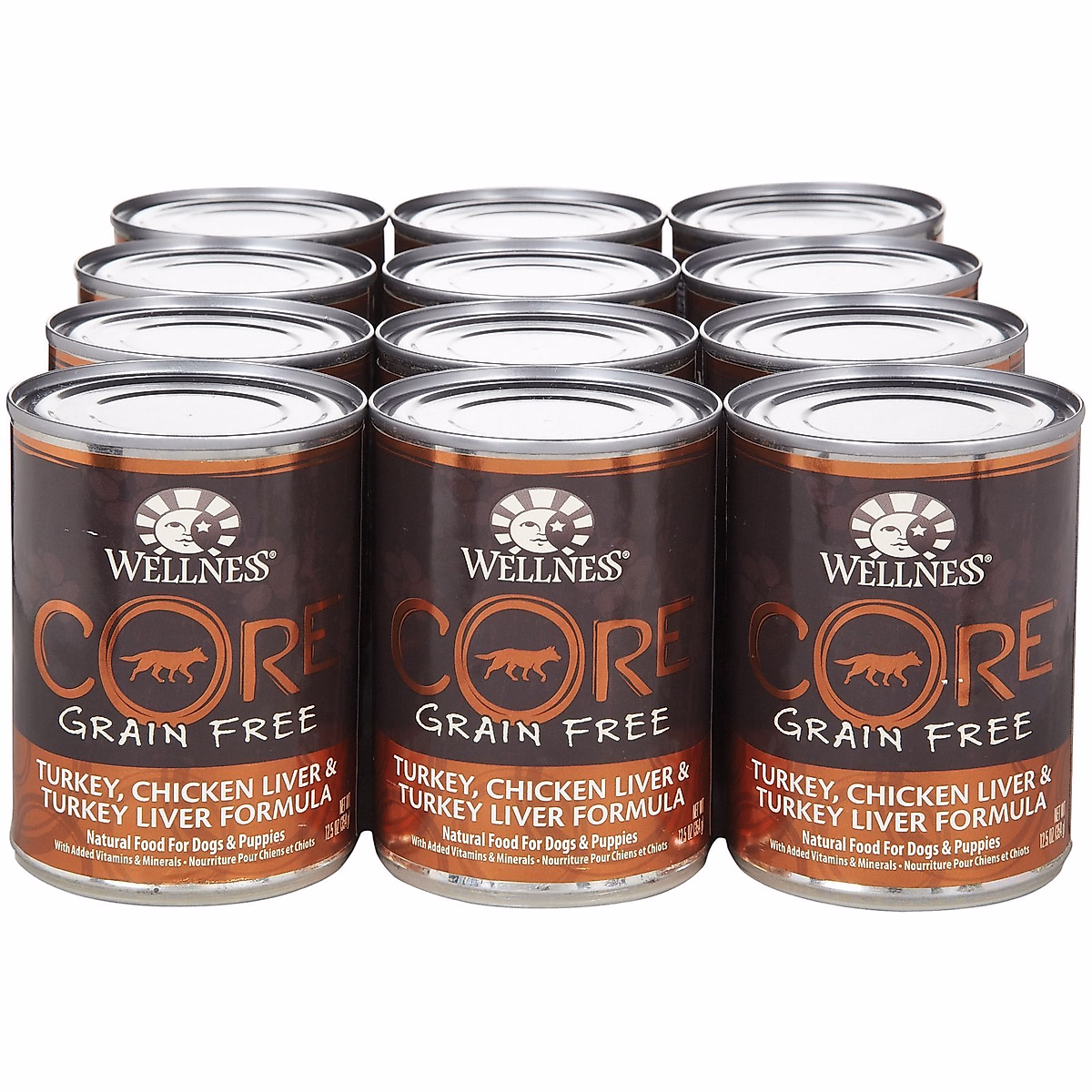 Wellness Core Grain Free - Turkey, Chicken Liver & Turkey Liver - 12 X 12.5 Oz