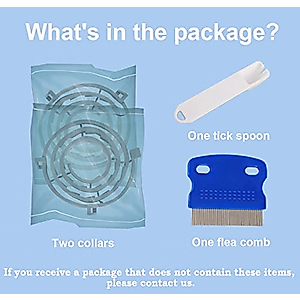 Natural & Safe Flea and Tick Collar for Cats, 2 * 8 Months Protection, Free Comb and Tick Removal Tool, Waterproof, 13.8 inch, One Size Fits All (2-Pack)