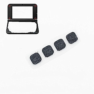 Front Back Screw Rubber Feet Cover Upper LCD Screen Screws Cover Rubber Replacement for New 3DS XL LL (Red)