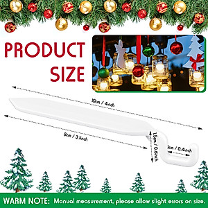 Yinkin Flat 3" Light Hooks Plastic Hooks Christmas Light String Hanging Patio Hook for Solid Insulated Aluminum String Hanging up to 4 Lbs(24 Pcs)