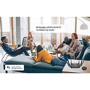 D-Link WiFi Router AC3000 Mesh Smart Internet Network Compatible with Alexa & Google Assistant, MU-MIMO Tri Band Gigabit Gaming Mesh (DIR-3040-US) (Renewed)