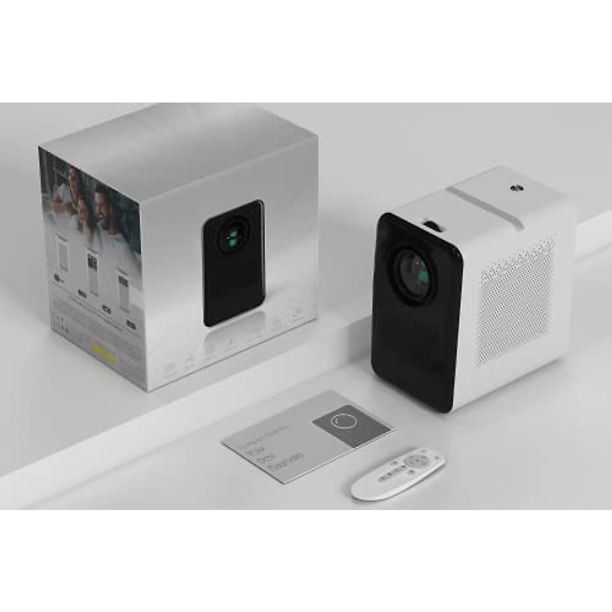 Kilable Portable Movie Projector with 7500 Lux for Outdoor Home, LED 1920x1080P HD Projector Support Bluetooth and WiFi Mini Wireless Projector 4k Compatible with iOS/Android Phone/USB/TV Stick