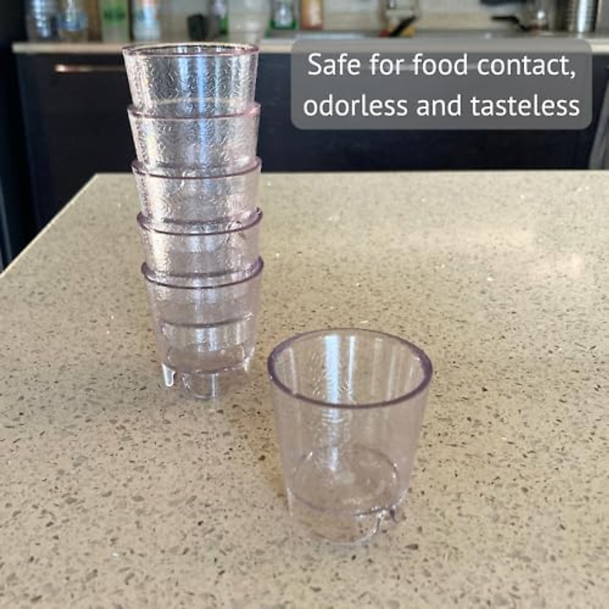 bicé BiceCrystal Drinking Cups, Dishwasher Safe, Unbreakable, Environment-Friendly | 100% Recyclable Drinking Glass | Sustainable Tumbler, Made in Italy, 40cl, Transparent (3cl (1.01 fl oz))
