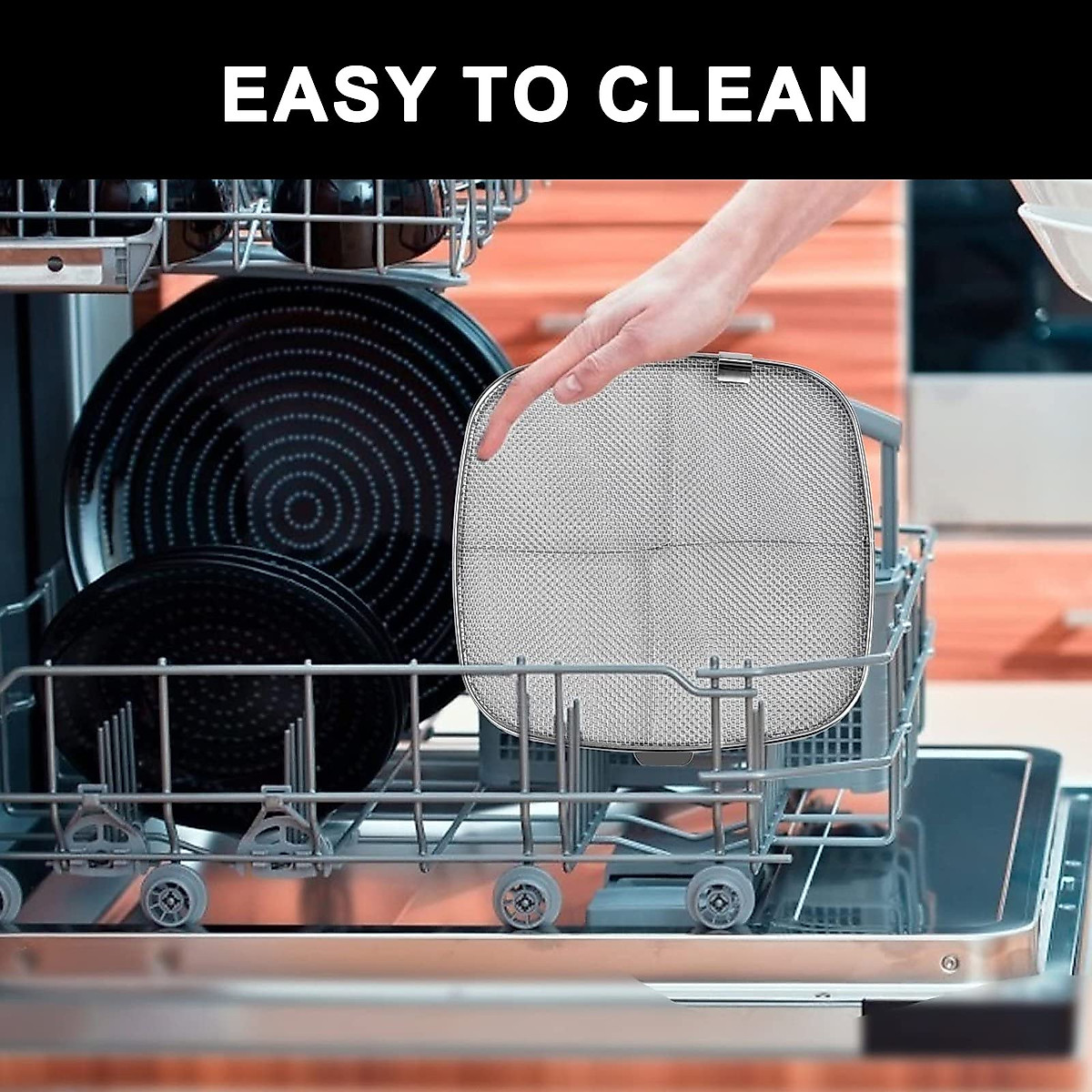 YIDM Stainless Steel Splatter Shield: Air Fryer Accessories for Ninja Foodi 5-in-1 Indoor Grill Stainless Steel Splatter Shield for Ninja Foodi AG300 AG300C AG301C AG302 AG400 Replacement Parts