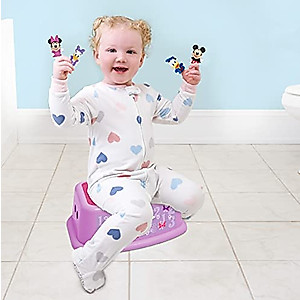 Ginsey Disney Minnie Mouse "Bowtique" Bathroom Step Stool for Kids Using the Toilet and Sink, Pink, 9.75"x5.25"x14.25", (56720)