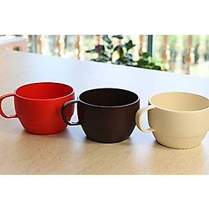 Japanese Microwavable Soup Mug Unbreakable for Kids Camping Travel Water Tea Coffee Milk Juice Mug 12 ounce BPA Free Non-Toxic Dishwasher Safe Made in Japan,White