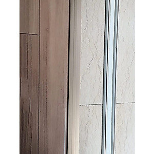 FURLOU T-Shaped Threshold Strips Flooring Transition Strip Non-Slip Transition Bars Floor Reducer Vinyl Edge Trim for Interior Doors