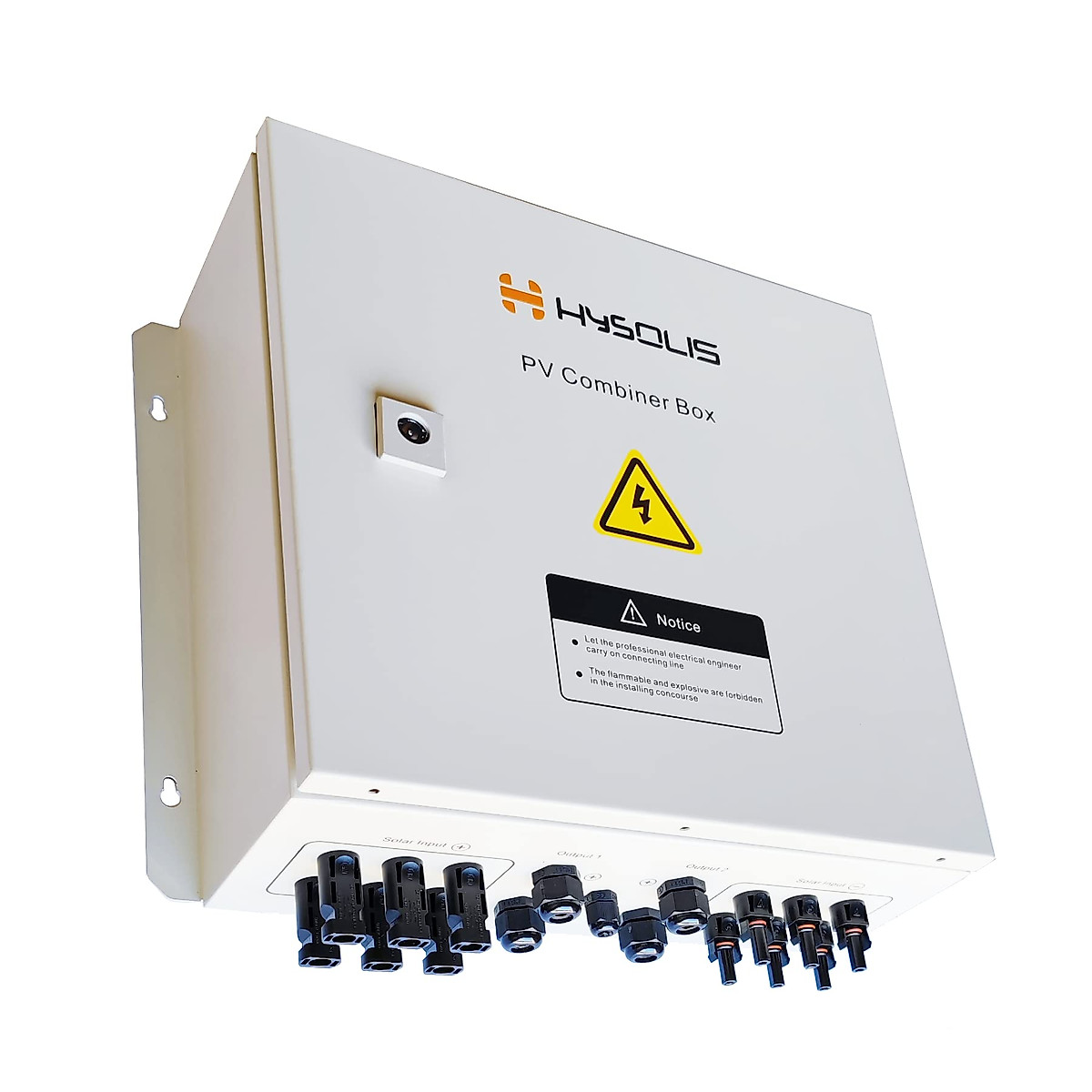 Hysolis Solar PV Combiner Box 4/6 String with 63A Breakers, 16A String fuses, Anti Reverse Current Module, SPD IP65 Rated (6 String)