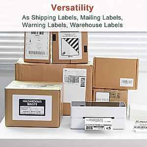 BESTEASY 4" x 6" Fanfold Direct Thermal Labels, White Perforated Permanent-Adhesive Shipping Labels, Mailing Address Label, Compatible with Zebra, Elton (4 Stack 1000 Labels/Stack)