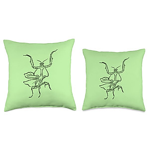 Praying Mantis Gift Shirts & Hoodies Praying Mantis Throw Pillow, 16x16, Multicolor
