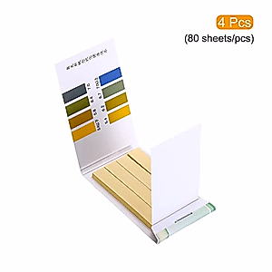 PATIKIL PH Test Strips 5.4-7.0, 4 Pack 320 Indicator Papers Litmus Tester for Water Food Soil Alkaline Acid Testing