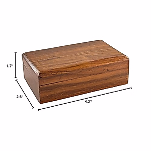 S.B.ARTS Premium Wooden Mini Jewellery Box Plain -Trinket Box for Ladies-Jewellery Storage Case-Antique Look-Traditionally Handcrafted-Home Decor Accessories-Ideal Gift for Women, Girls.
