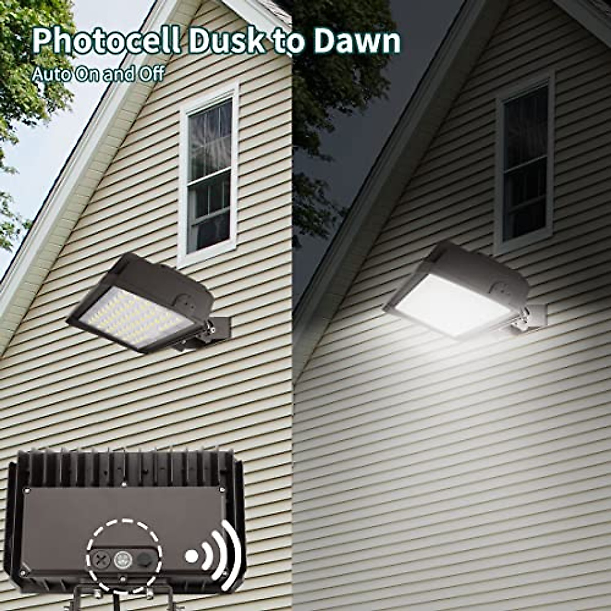 kadision 200W Parking Lot Lights Commercial LED Area Lights Outdoor, Super Bright 26000lm 5000K 100-277V IP65, Dusk to Dawn LED Flood Light with Trunnion Mount, ETL Listed