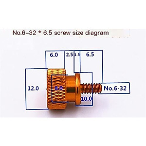 GUSTYT Screw 32x6.7mm Color Aluminum Alloy high Head knurled Screw Hand Screw Computer case Power Supply Graphics Card Hard Drive (Color : Portuguese Purple)