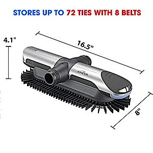 Aniva Motorized Tie Rack Best Closet Organizer with LED Lights, Automatic Rotation Operates with Batteries (72 Ties)