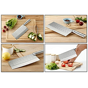 SUENOS Meat Cleaver 8.5 Inch Cleaver Knife, Stainless Steel Chinese Butcher Knife, Vegetable Knife For Home Kitchen And Restaurant