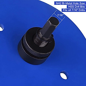 LANIAKEA 8-1/4-Inch Bi-Metal Hole Saw 210MM M42 Annular Hole Cutter HSS Variable Tooth Pitch Holesaw Set with Arbor Blue for Home DIYer