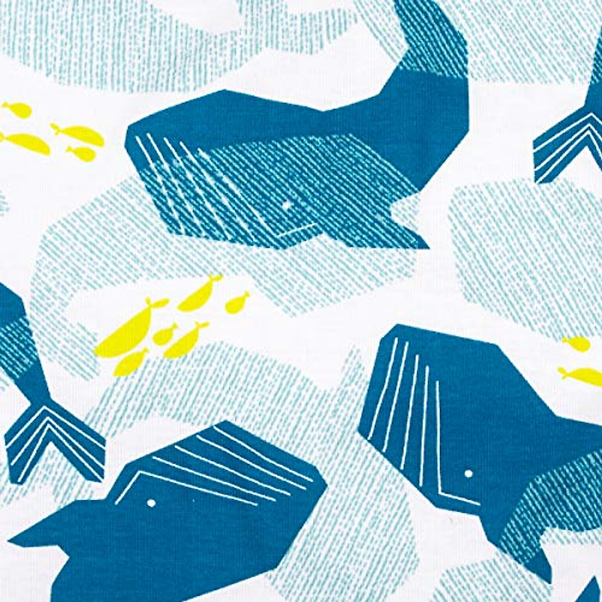 Lamaze Organic Baby Baby Boys' Toddler Short Sleeve Tight Fit Sleepwear, Blue Whales, 4T