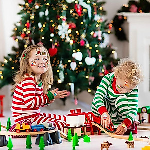 Temporary Tattoo for Kids Adults, 228 PCS Christmas Waterproof Body Stickers, Face Fake Tattoos Kit, Cute Tattoo Decorations, Birthday Party Favor Supplies Decor for Boys Girls Children Xmas Holiday