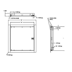 Acudor ED-2002 Flush Access Door 10" x 10", White