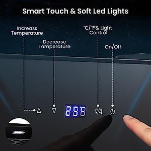 AsyPets Wine Cooler Refrigerator 24 Bottles Compressor Freestanding Beverage Wine Fride For Red, White, Champagne or Sparkling Wine 40°F to 65°F Digital Temperature Control Full Glass Door